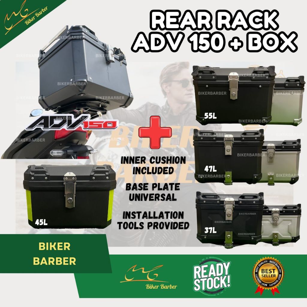 Honda Adv150 Motor Box 57l 47l 45l 37l Jbstyle Topbox Storage Box Black High Quality Waterproof ...