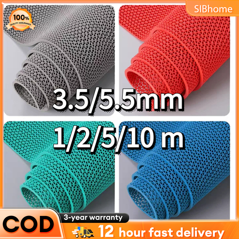5/10M Non Slip Floor Mats Water Proof PVC Rubber Mat FOR Bathroom ...