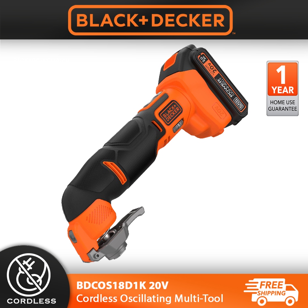 BLACK+DECKER 18V Cordless Oscillating Multi Tool with 20 Accessories ...