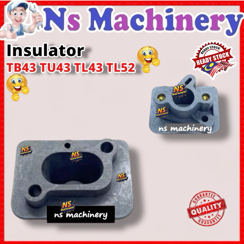 Insulator Tapak Carburetor Mesin Rumput Tolak Kasei Intake Hand Push Lawn Mover Auger TB43 TL43 ...