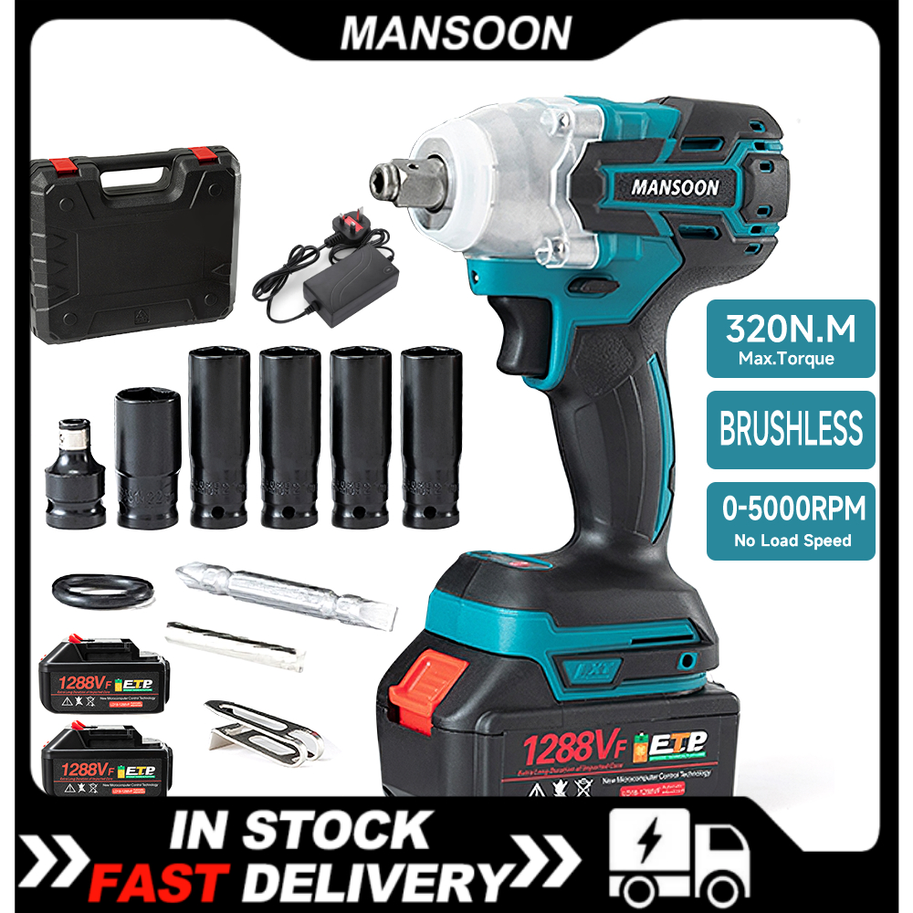 NEW 100% Cordless Wrench Electric Impact Wrench Brushless Impact Wrench ...