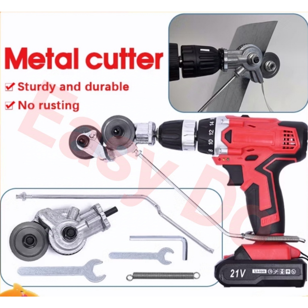 Electric Drill Plate Cutter Metal Sheet Cutter Nibbler Sheet Metal Cut ...