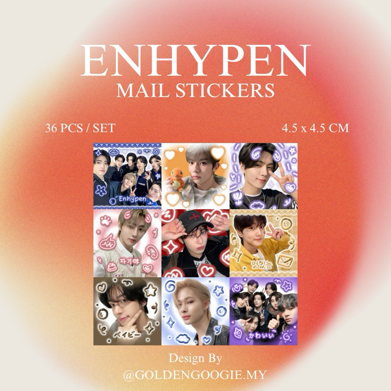 ENHYPEN MAIL STICKERS DECO STICKERS SELF-DESIGNED HIGH QUALITY | Shopee ...
