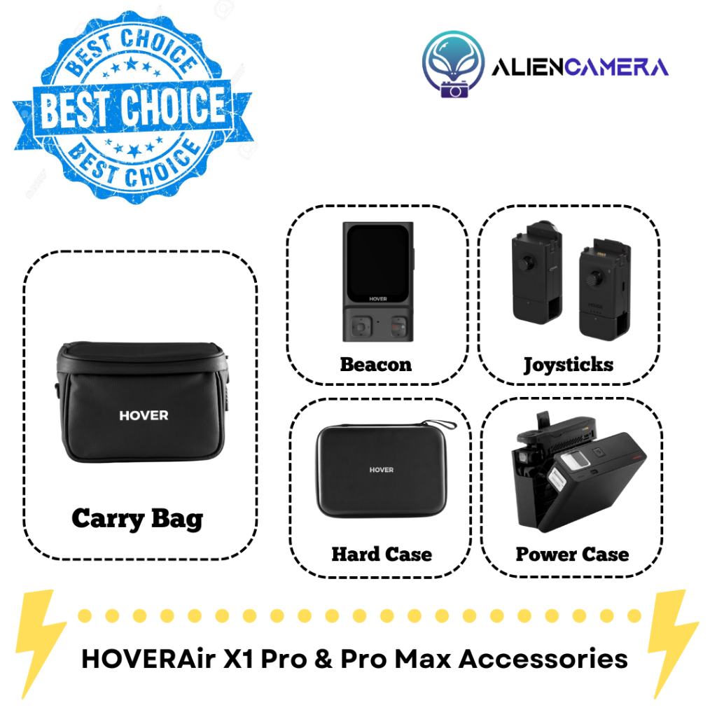 HOVERAir X1 Pro & Pro Max Accessories (Joysticks/Beacon/Carry Bag/ Hard ...