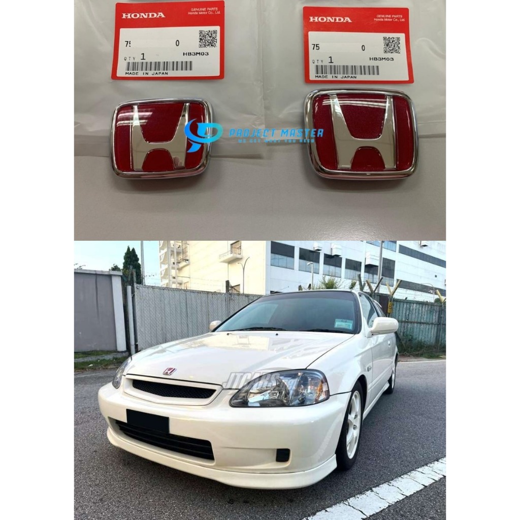 ORIGINAL HONDA CIVIC TYPE R EK9 S03 FRONT LOGO EMBLEM REAR BONNET ...