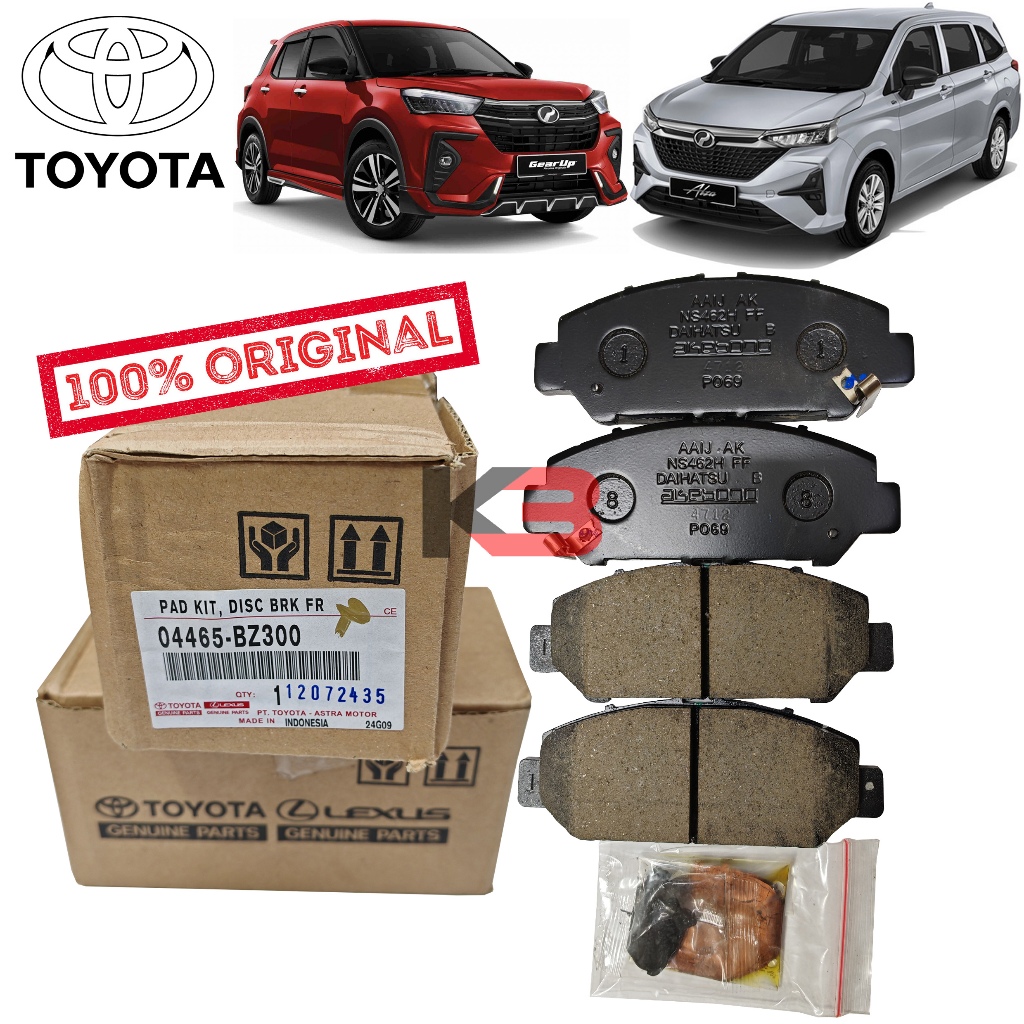 100% ORIGINAL TOYOTA VELOZ , PERODUA ATIVA , NEW ALZA 2022' FRONT BRAKE ...