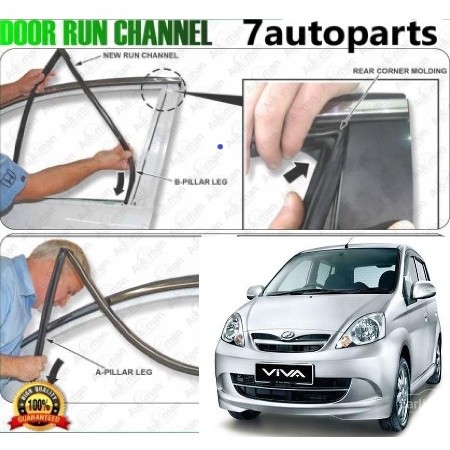 Original Spec Perodua VIVA door Glass Run channel Getah Pintu Cermin ...