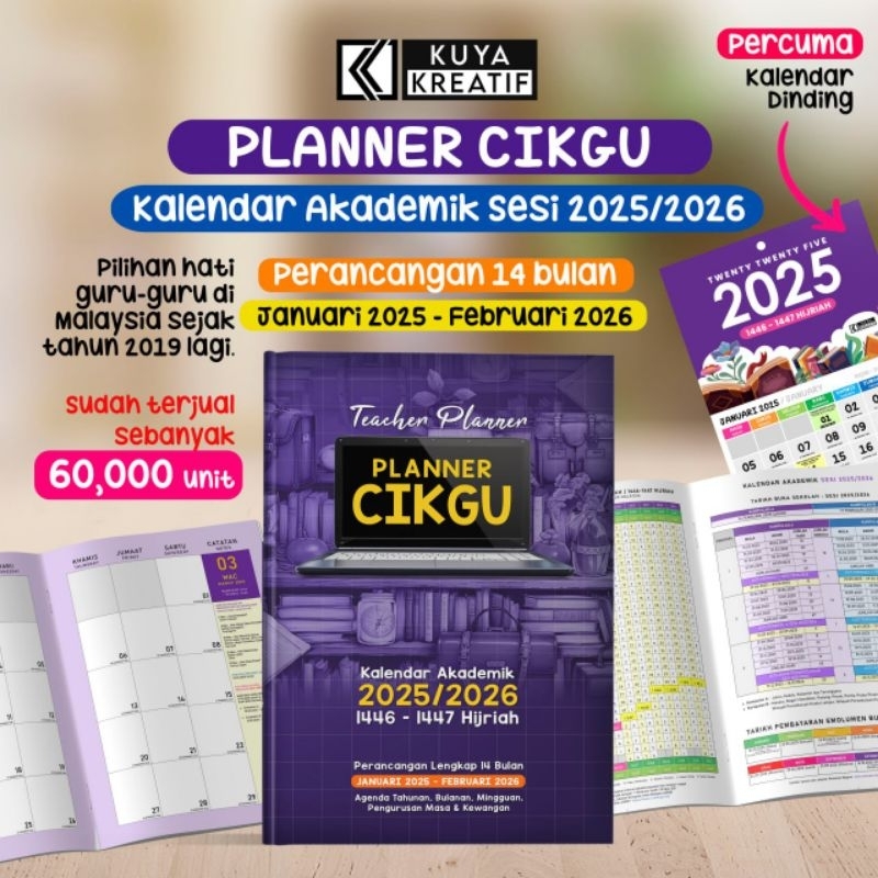 Planner Cikgu 2025/2026 | Shopee Malaysia