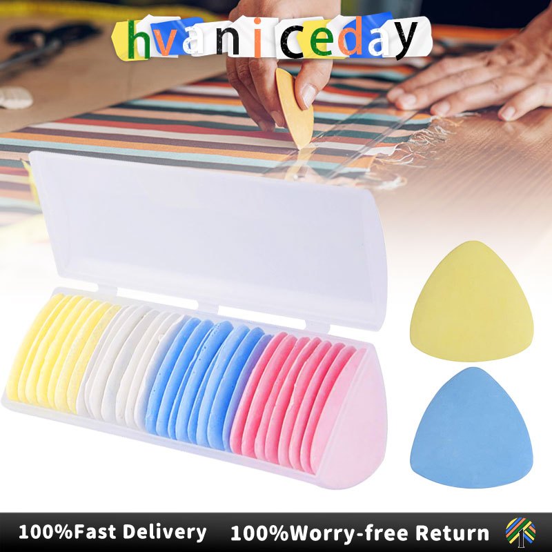 30pcs Colorful Triangle Tailors Chalk Sewing Fabric Chalk and Fabric ...