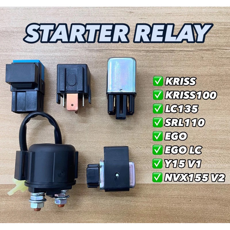 STARTER RELAY MODENAS KRISS KRISS100 YAMAHA LC135 SRL110 EGO EGO LC Y15 ...