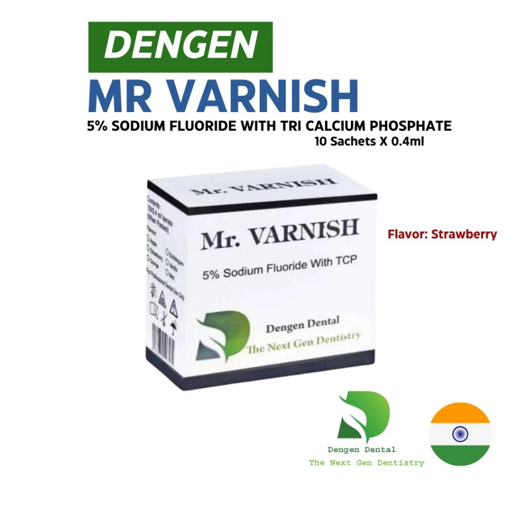DENGEN MR. VARNISH - 5% Sodium Fluoride With Tri Calcium Phosphate (10 ...