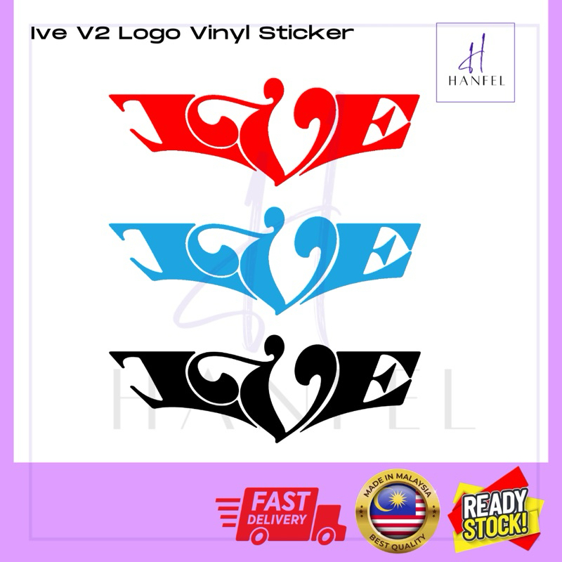IVE V2 LOGO vinyl Sticker ( Die-cut ) | Shopee Malaysia
