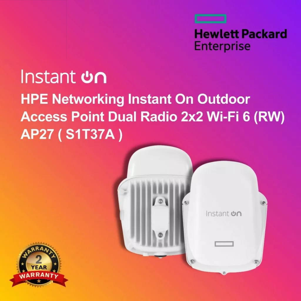 Hpe Networking Instant On Outdoor Access Point Dual Radio 2x2 Wi‑fi 6 Rw Ap27 S1t37a