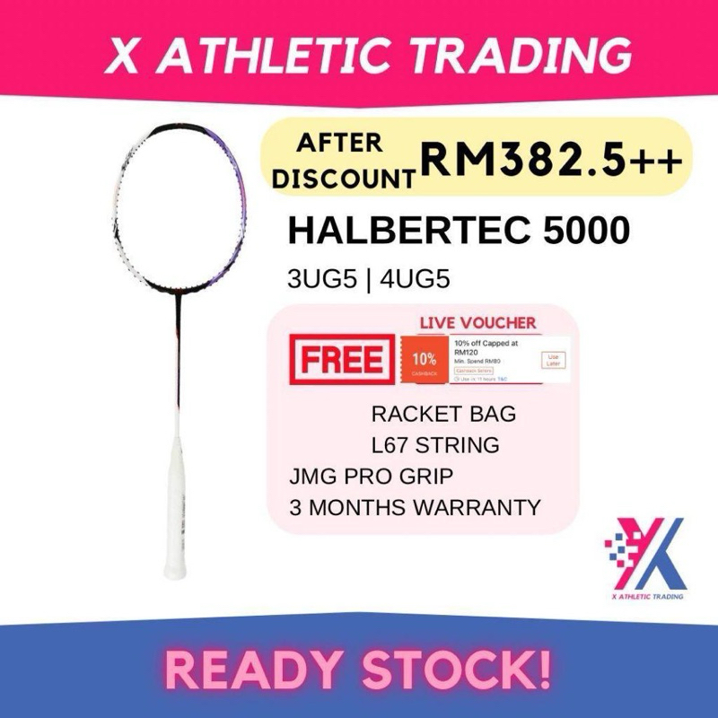 [100% ORIGINAL] HALBERTEC 5000 medium range control type racket ...