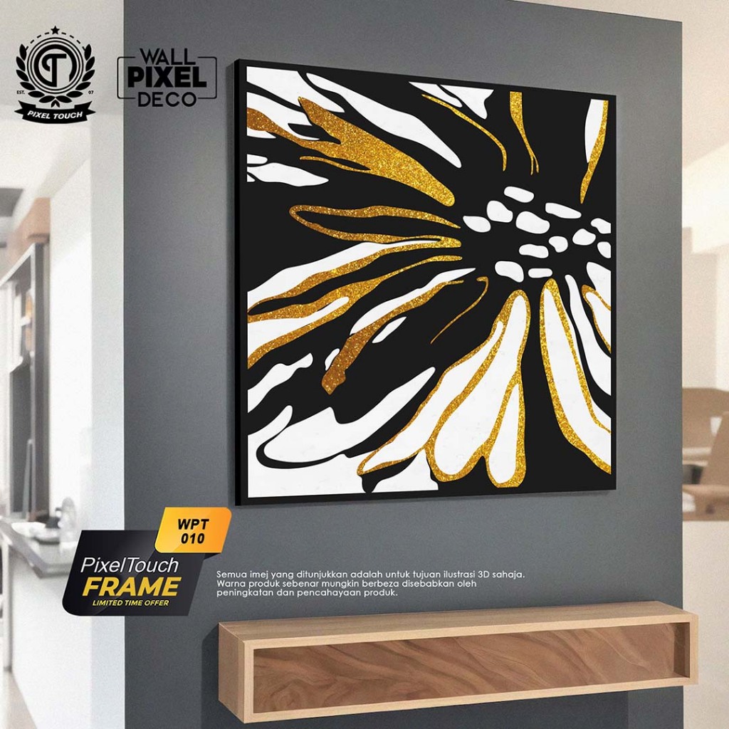 Frame Flower Abstract Gambar Design Moden Deko Hiasan Dinding Rumah ...