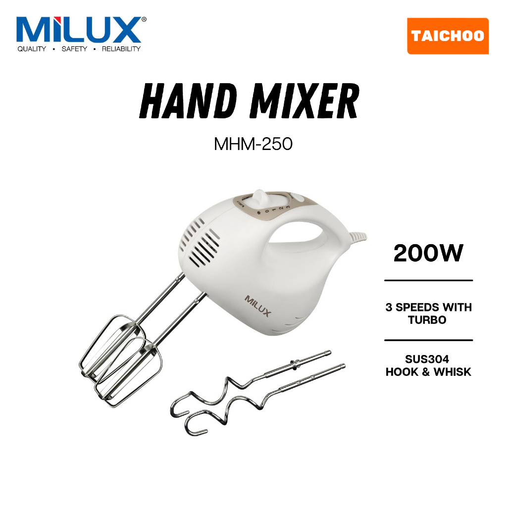 Milux Hand Mixer 200W MHM-250 | Shopee Malaysia