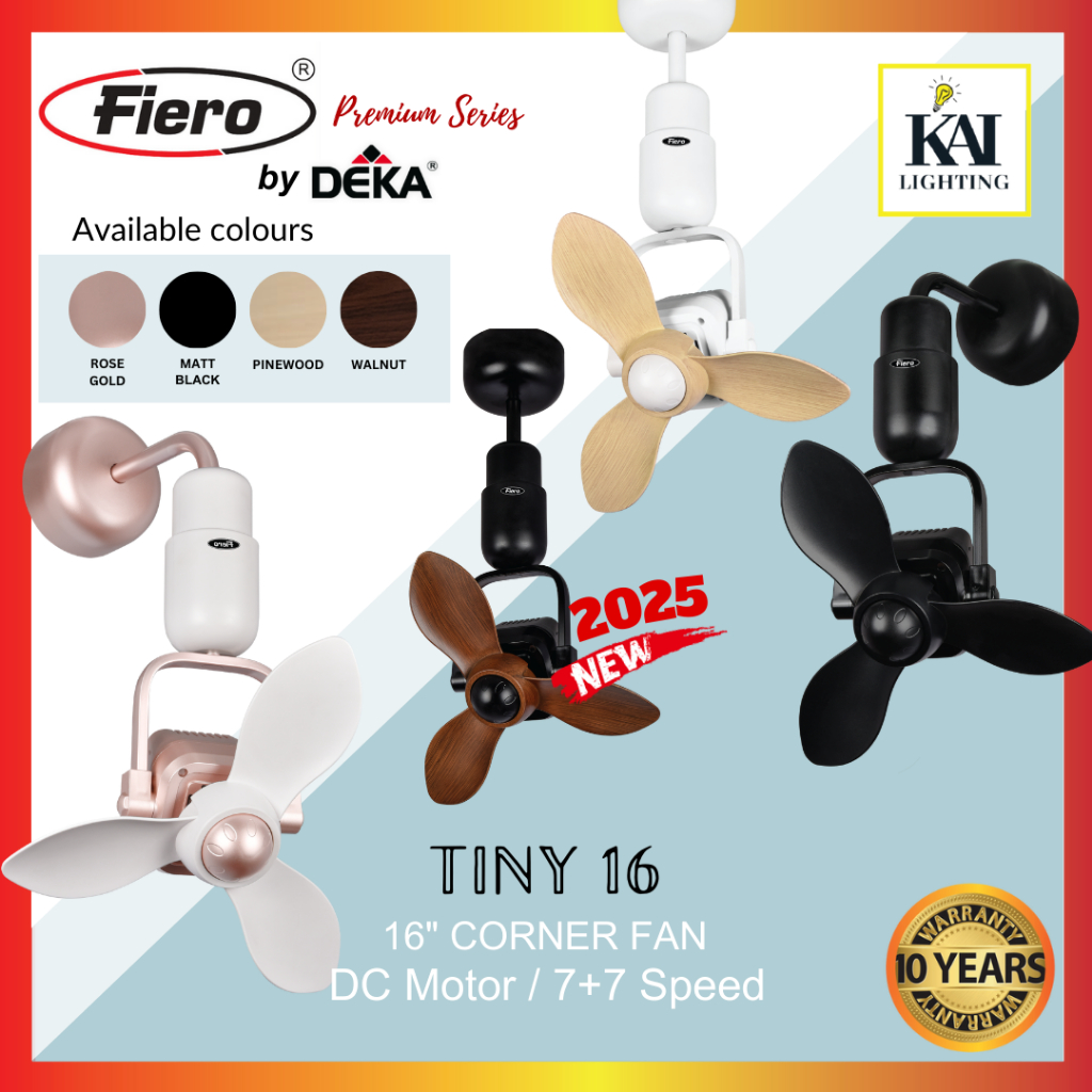 DEKA MS16DC TINY 16 / REZO ELISE / MAVA/ALPHA Corner Fan Wall Fan with ...