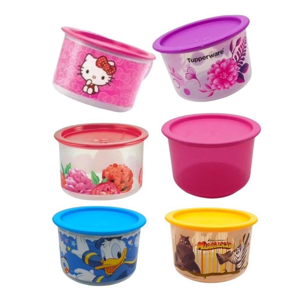 Tupperware Petalz/Bloom Delight/Royale Blue/Polka Pearls/Camellia One Touch Topper (1pc) 600ml ...