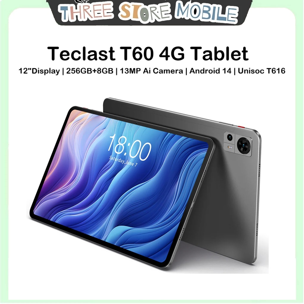[Malaysia Set] Teclast T60 4G Tablet (12"Display | 256GB+8GB | Unisoc ...