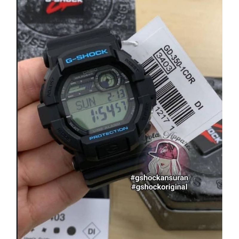 100% ORIGINAL CASIO G-SHOCK GD 350 1CDR DIGITAL BLACK MEN'S WATCH | Shopee Malaysia