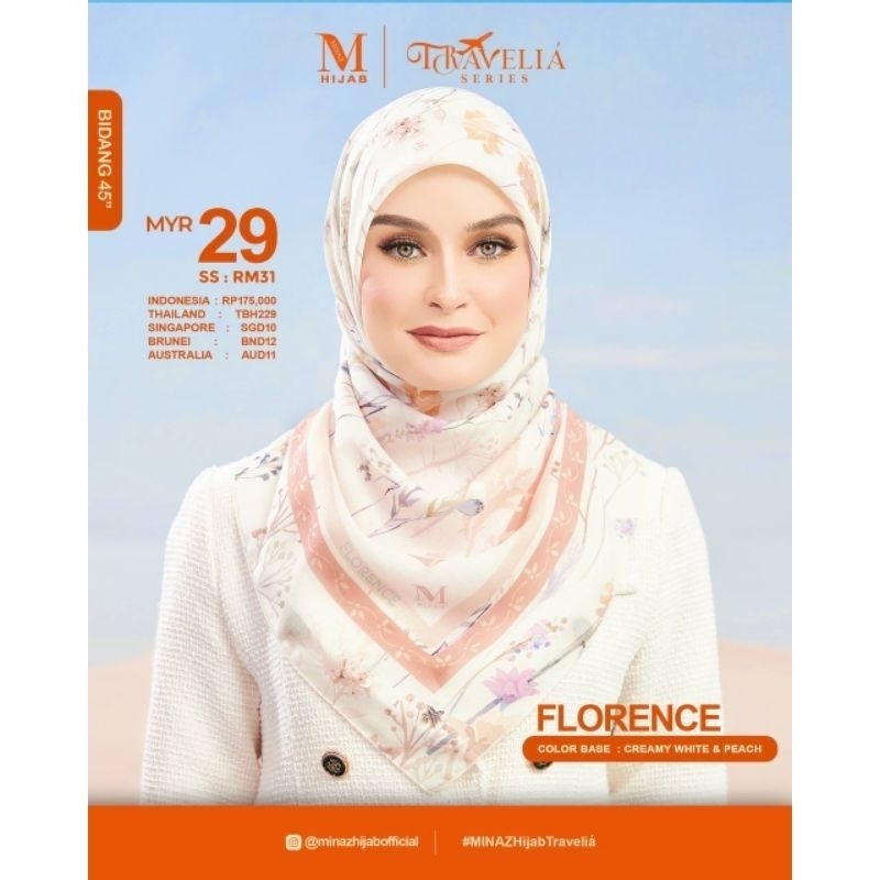 [New Arrival]Minaz Hijab Travelia Series Bidang 45 - Bawal Printed ...
