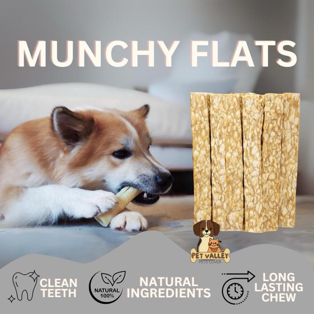 Munchy Flat 5" Dog Chewing Treats (1kg/pack) Crunchy Munch Snacks for ...