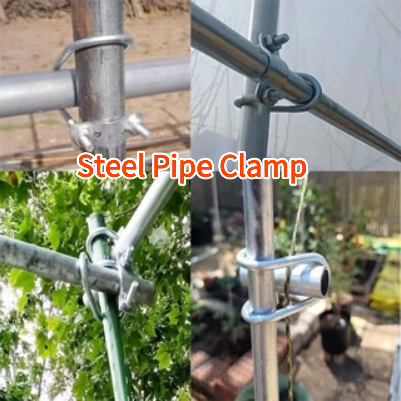 Double U-Cross Steel Connector U Bolt U-Shaped Pipe Clamp Stainless ...