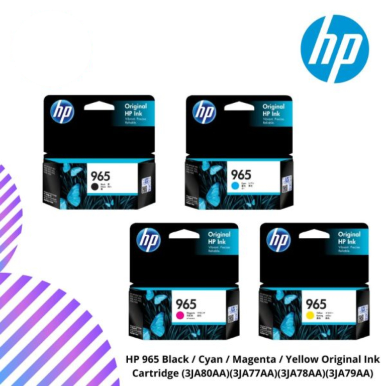 HP 965 Black / Cyan / Magenta / Yellow Original Ink Cartridge (3JA80AA ...