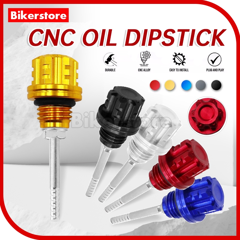 Universal Oil Dipstick CNC Alloy Engine Oil Lever 4T Oil Cap Oil Nut ...