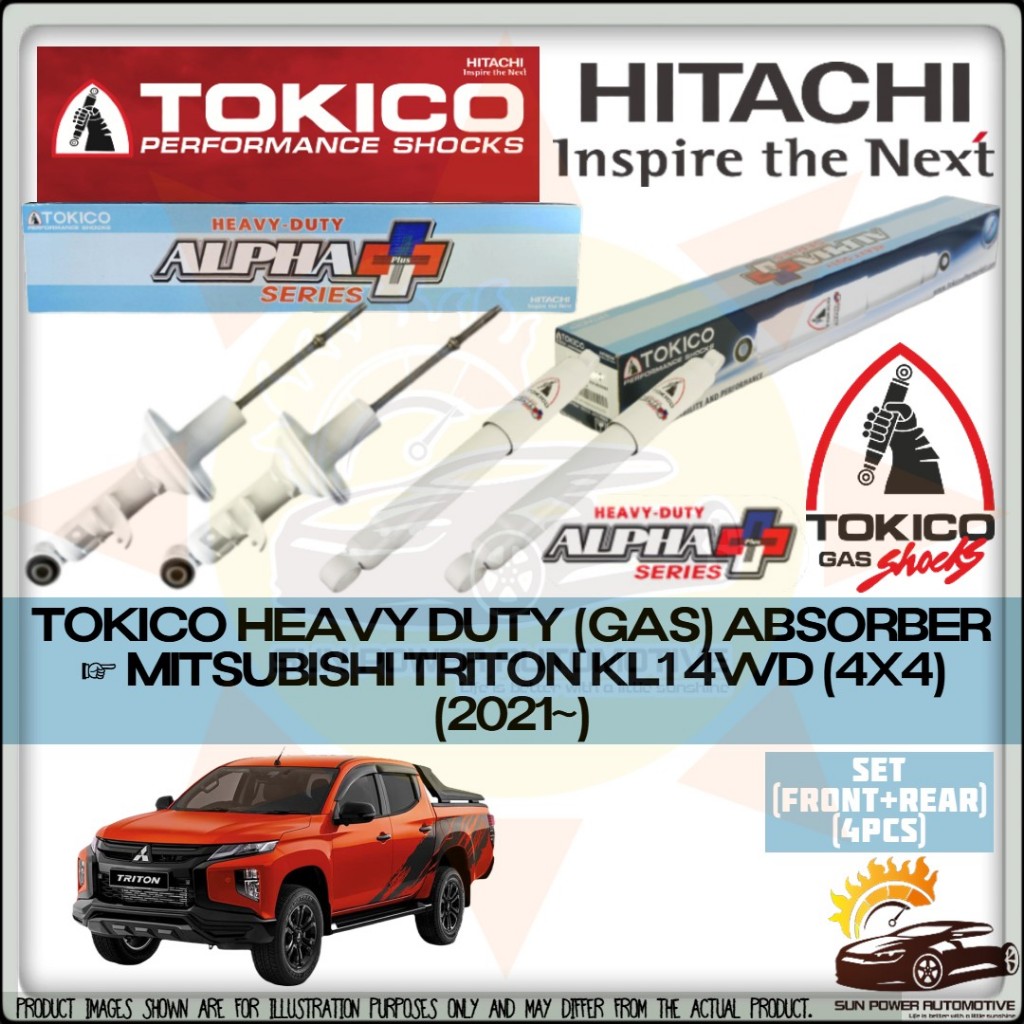 TOKICO TKC ALPHA PLUS HEAVY DUTY Mitsubishi Triton KL1 4WD 4X4 Gas ...