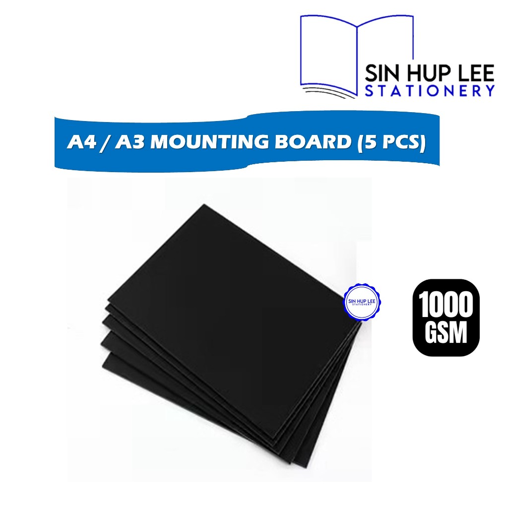 A4/A3 Size Black Mounting Board / DIY Board / Modelling DIY Board ...