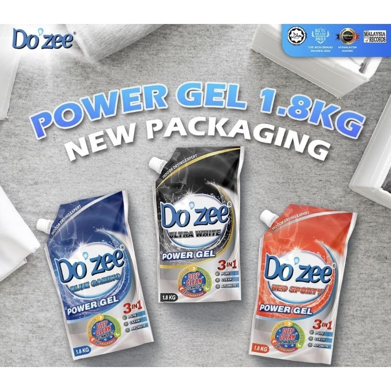 dozee sabun basuh baju Power Gel Pek isian dooze original 1.8kg dobi ...