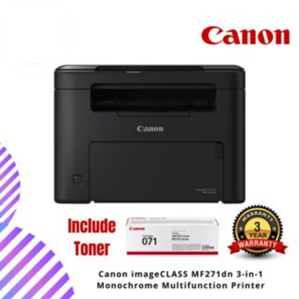 Canon imageCLASS MF271dn 3-in-1 Monochrome Multifunction Printer ...