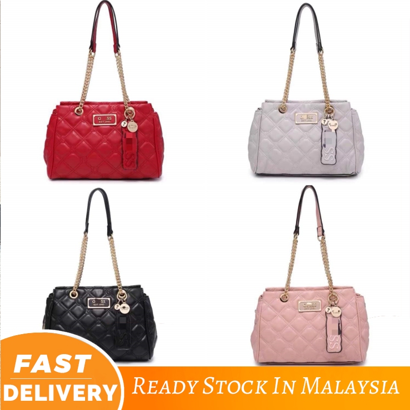 GS Quilted Doulbe Chain Link Handle Shoulder Bag GSS029 Women Zip ...