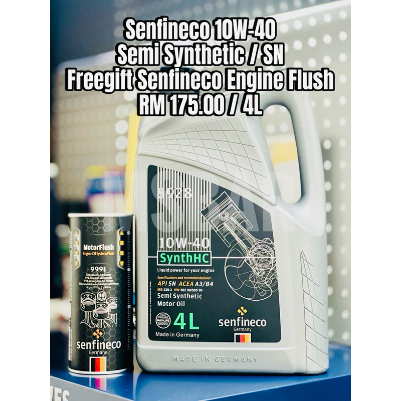 SENFINECO SYNTH HC 10W-40 (Semi Synthetic) 4L | Shopee Malaysia