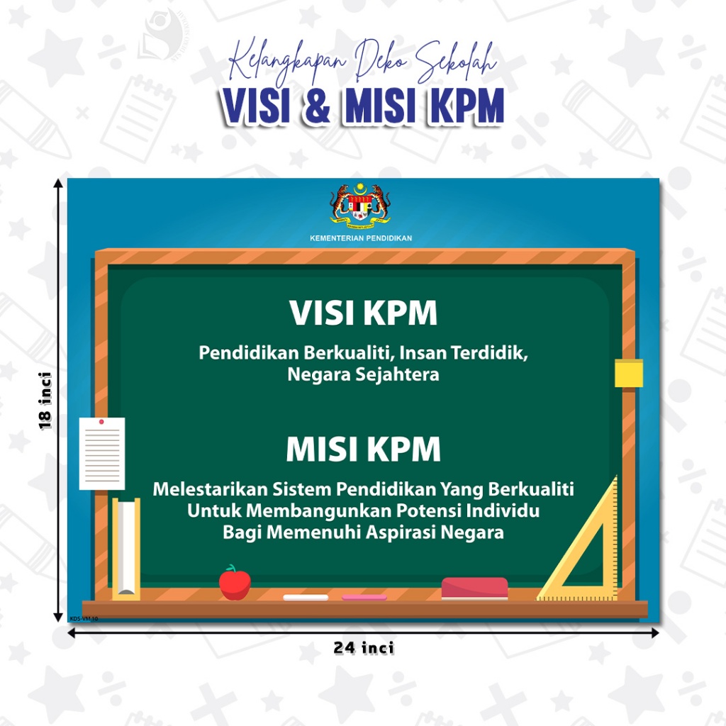 1 DAY SHIP BANNER MISI VISI SEKOLAH / KPM / SEKOLAH KEBANGSAAN ...