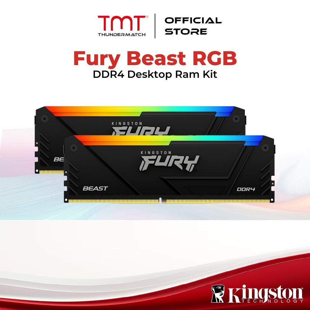 Kingston Fury Beast RGB DDR4 Desktop RAM Kit (8GBx2/16GBx2) 3200MT/s ...
