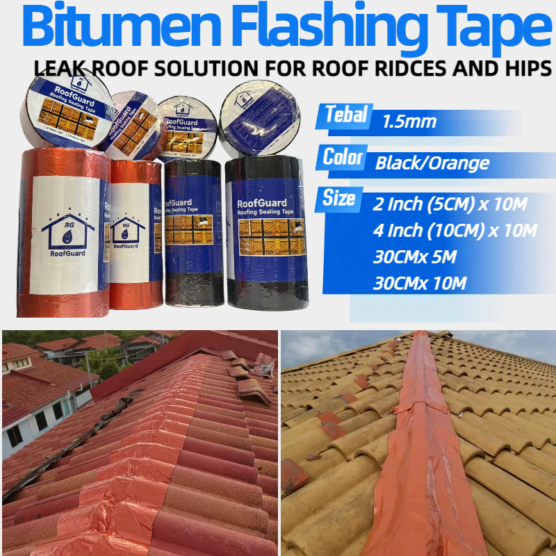 5M / 10M SAF TAPE / Sealfix Dry Fix Roof Ridge Leak Proof Bitumen Poly ...