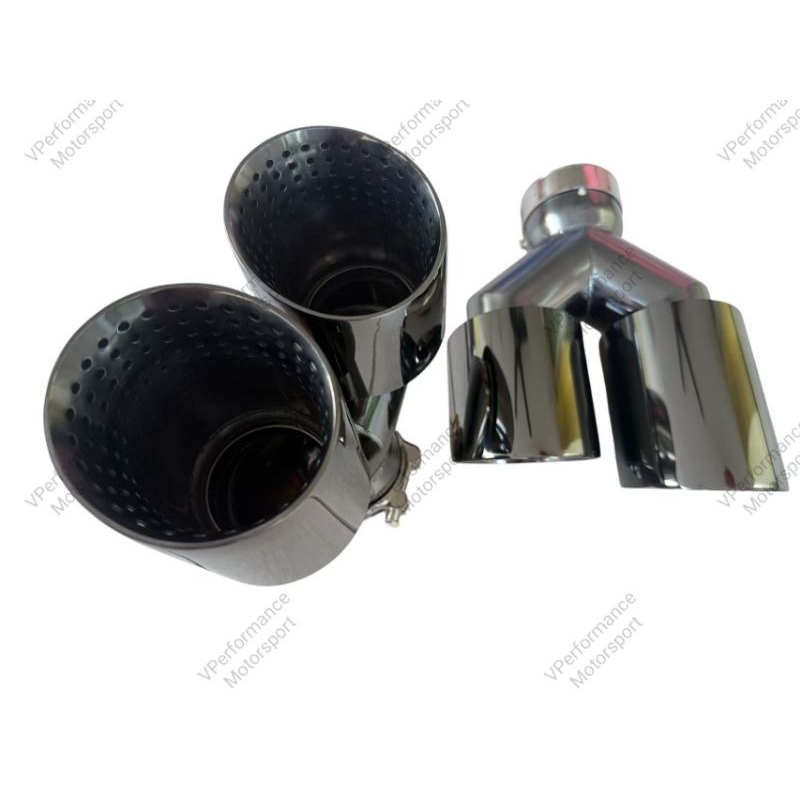 3.5” / 4” Inch Akrapovic Titanium Black Car Muffler Exhaust Pipe ...