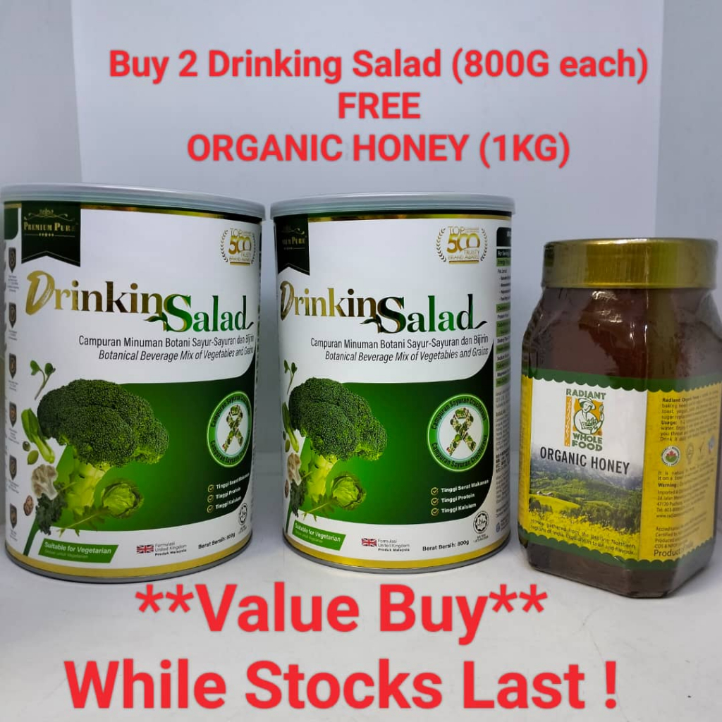 RADIANT-PROMO PACK-BUY 2 DRINKING SALAD( 800G ) FREE 1 ORGANIC HONEY(1 ...