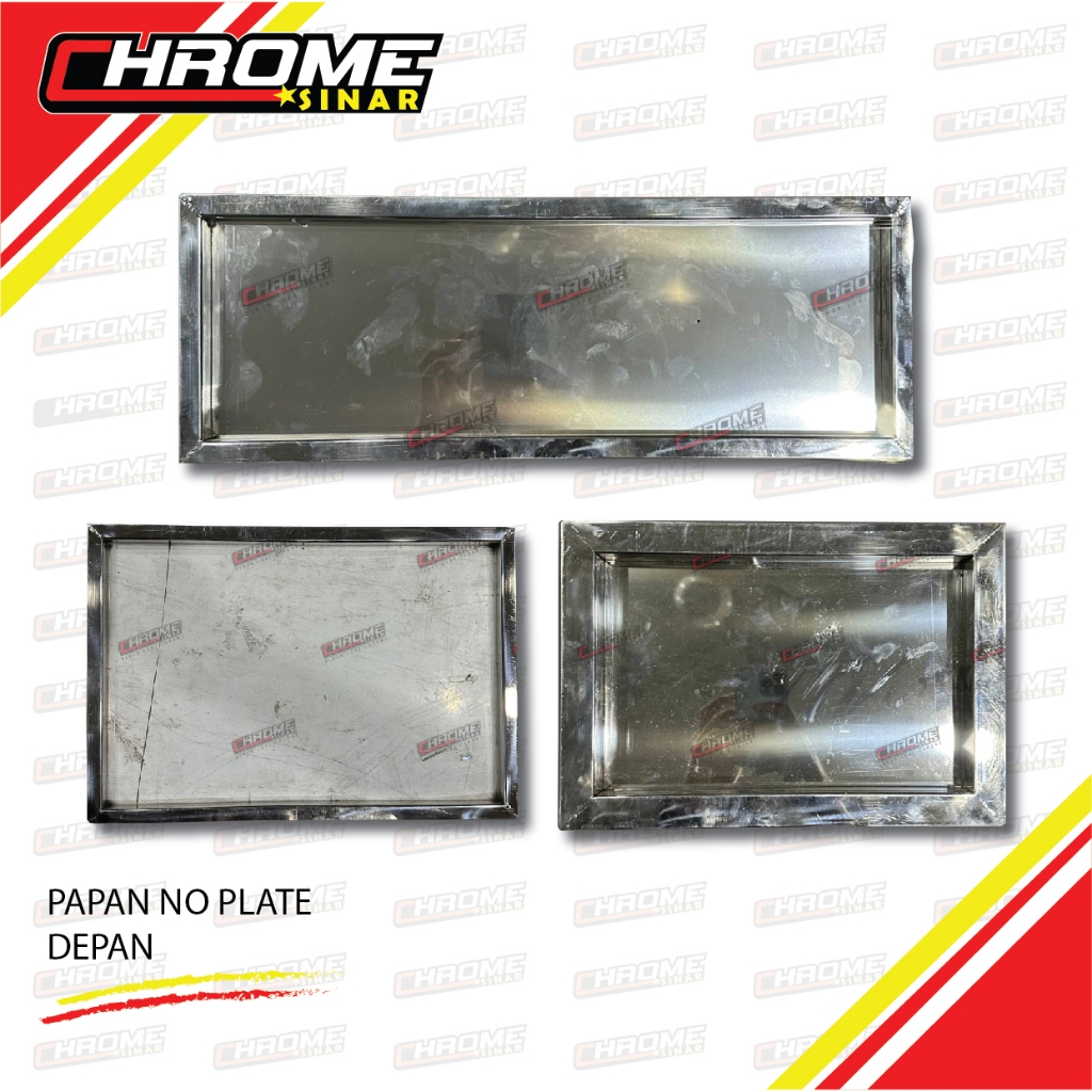 UNIVERSAL-PAPAN NO PLATE DEPAN STAINLESS STEEL | Shopee Malaysia