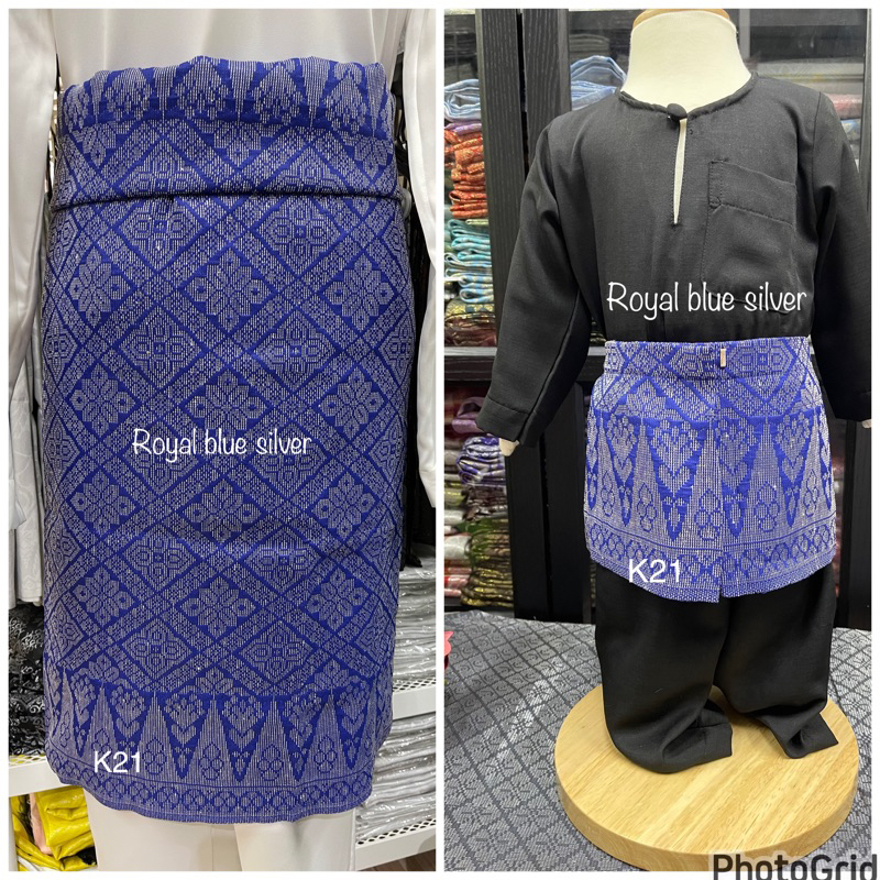 2025 SAMPIN SONGKET ROYAL BLUE GOLD DAN SILVER SET LIMITED EDITION ...