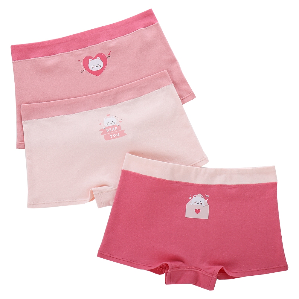 Young Hearts Young Curves Junior Kitty Hearts Boxshort Panties 3pcs Set ...