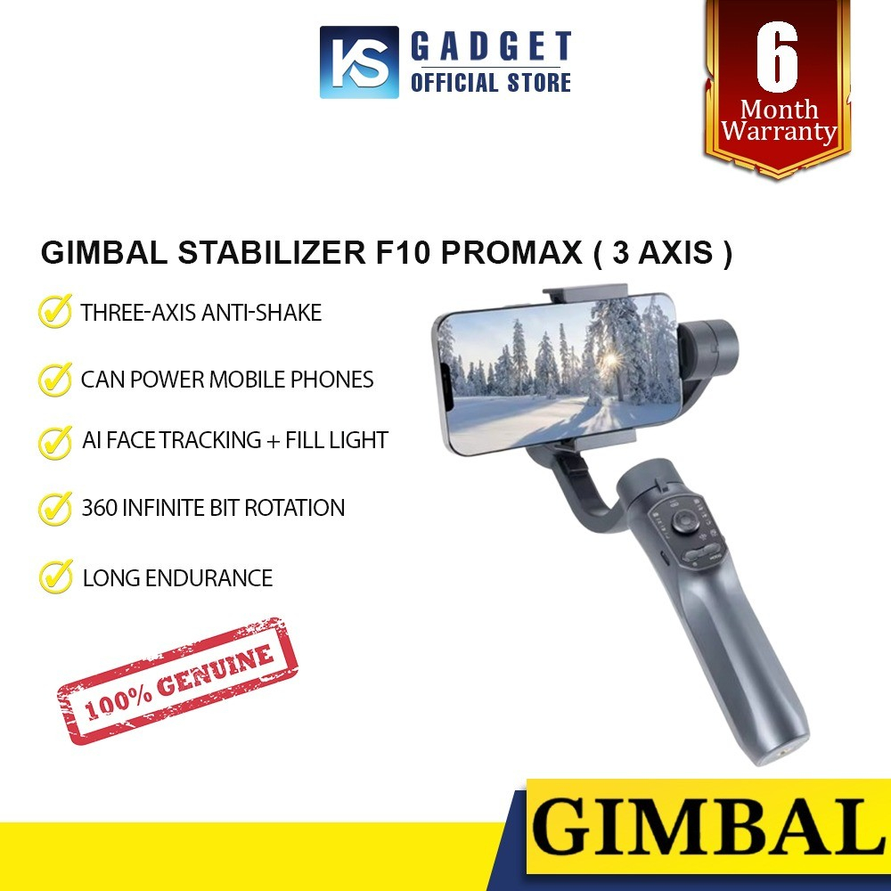 Gimbal Stabilizer F10 Pro Max 3 Axis Foldable/3 Month Warranty | Shopee ...