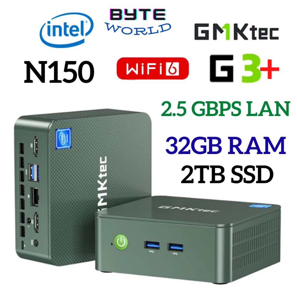 GMKTEC G3 Plus Intel N150 Windows Mini PC 32GB DDR4 RAM 2TB NVME SSD PC ...