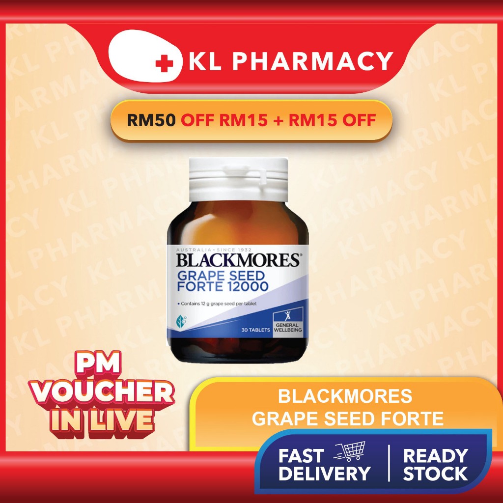 BLACKMORES GRAPE SEED FORTE 12000 BOT OF 30'S (EXP4/25) | Shopee Malaysia