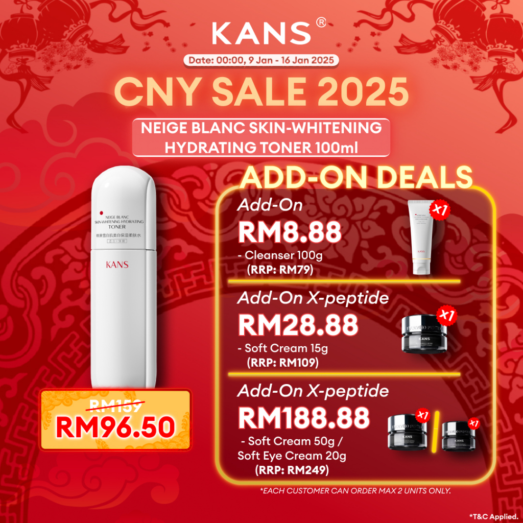 KANS Neige Blanc Skin-Whitening Hydrating Toner (100ml/80ml/50ml/20ml ...