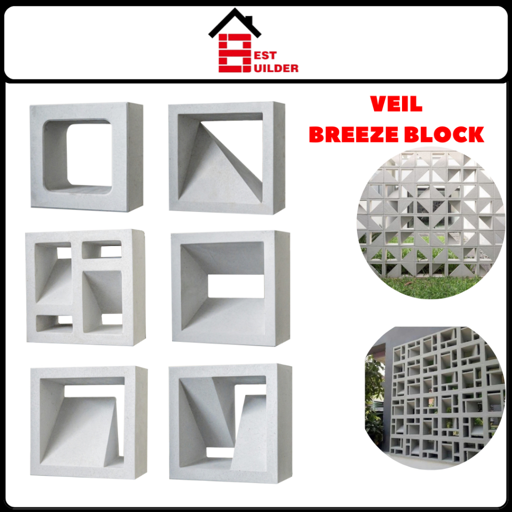 BEST BUILDER Veil Breeze Block Ventilation Block Batu Angin Wall ...