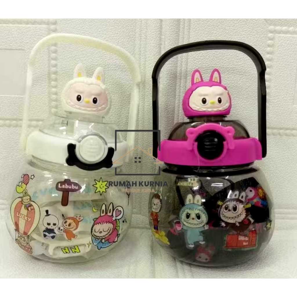 Botol Plastik LABUBU 600ml dengan Kartun Comel dan Stiker | Shopee Malaysia