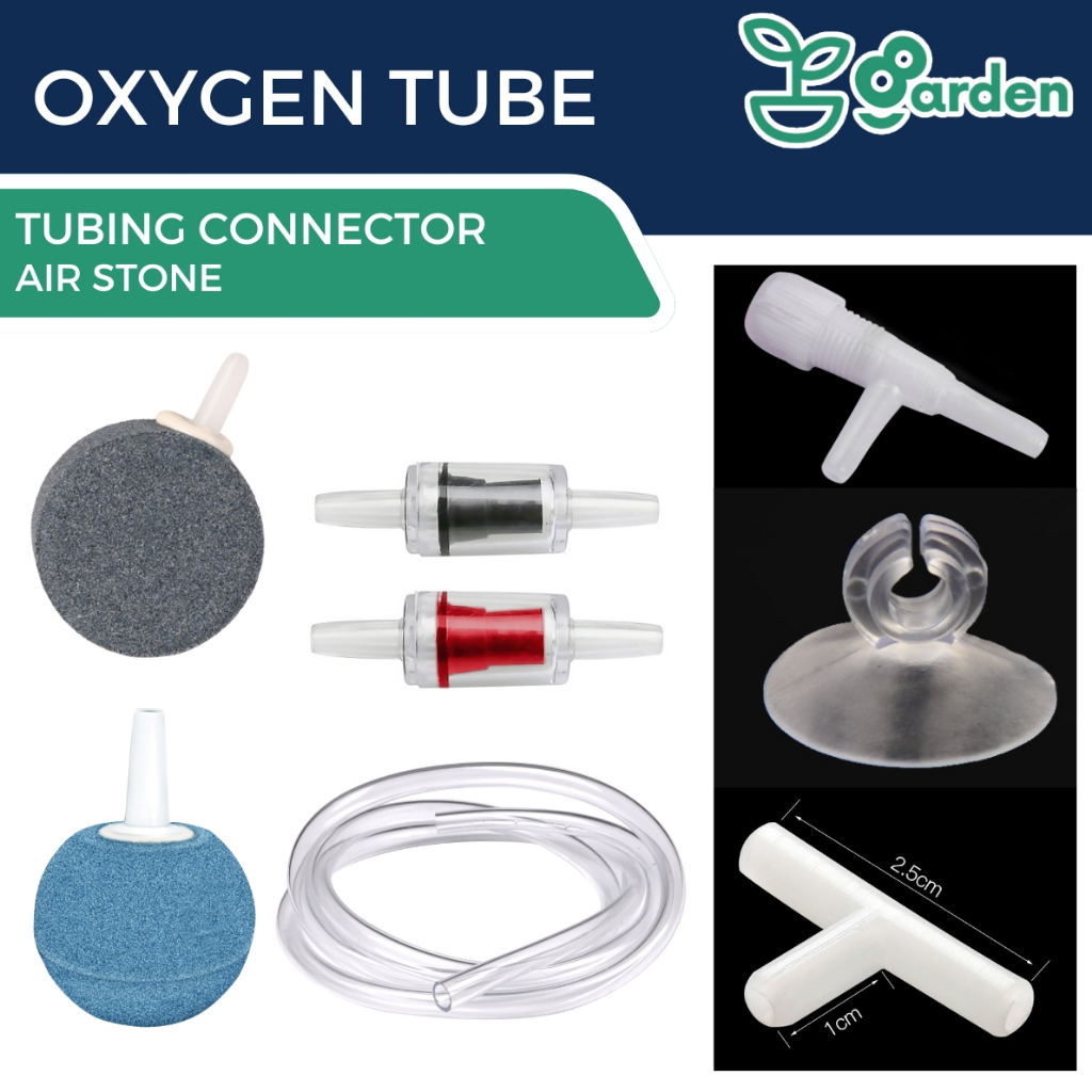 Hose Aquarium 4mm Air Stone One Way Valve On Off Joint Fish Ikan Tangki ...